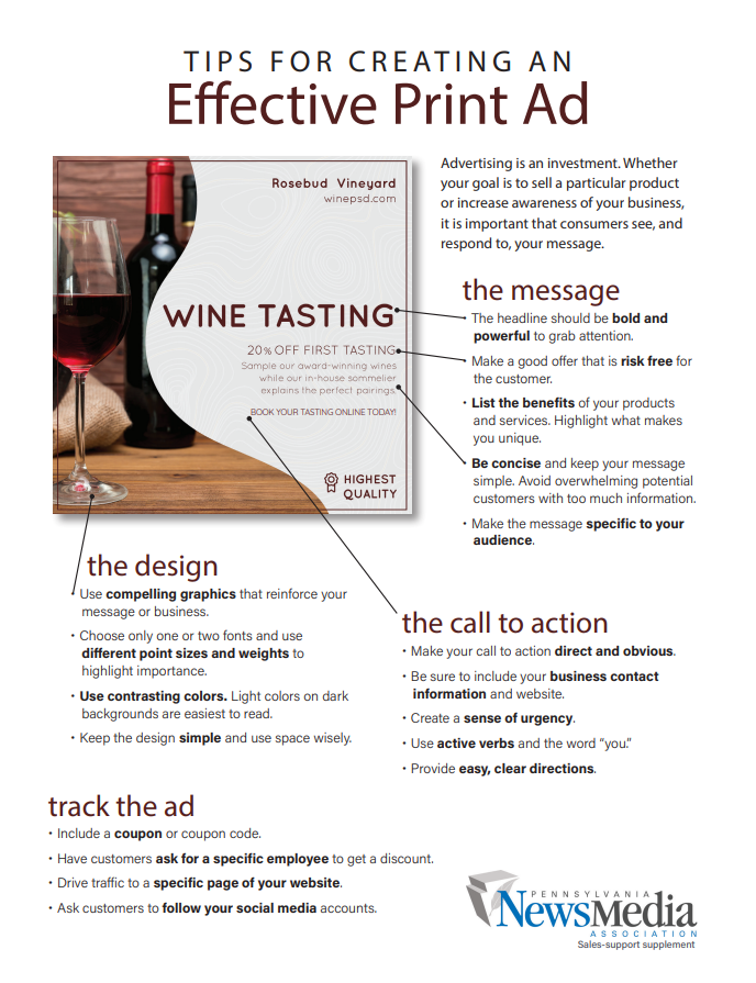 Advertising Sales Support Flyers - Pennsylvania NewsMedia Association
