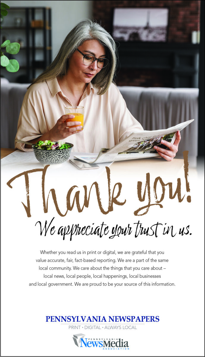 Thank You readers Ad Campaign - Pennsylvania NewsMedia Association